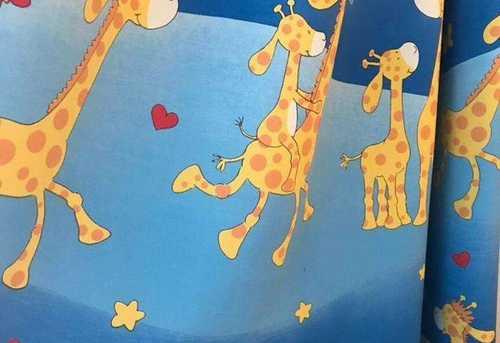 Занавести, шторы (портьеры) для детской с жирафами