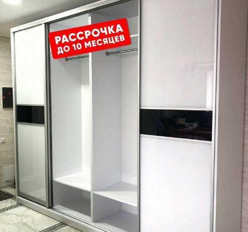 Шкаф купе на заказ белый в прихожую