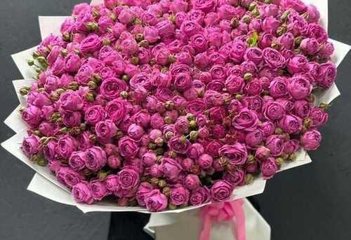 101 Пионовидные розы 70см/ цветы с доставкой