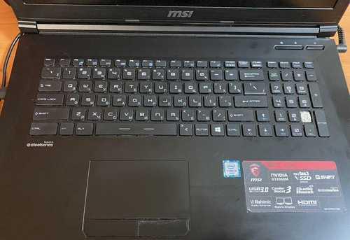 Игровой ноутбук MSI gl72 6qf