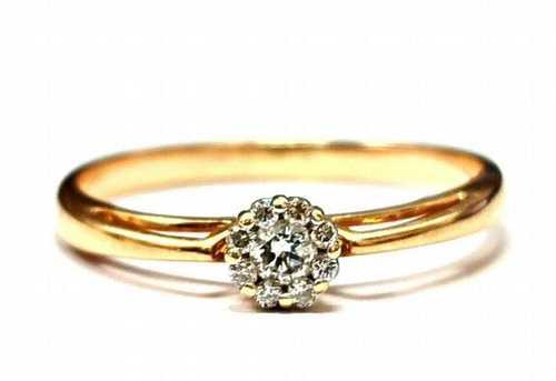 Золотое кольцо 585 с бриллиантами 16 р-р