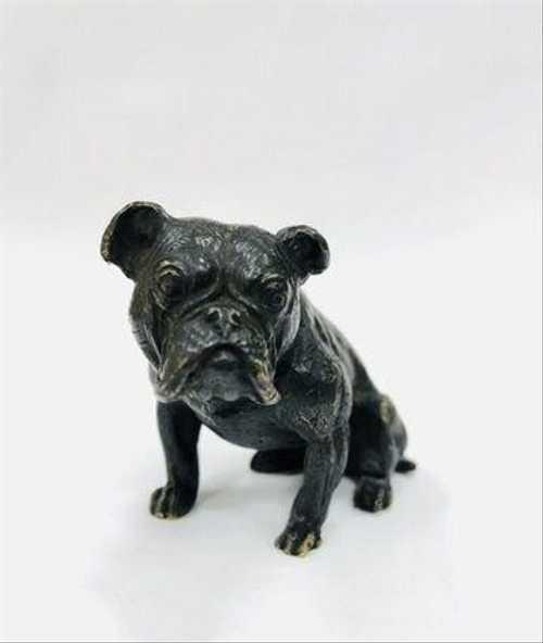 Статуэтка бронзовая собака Английский бульдог