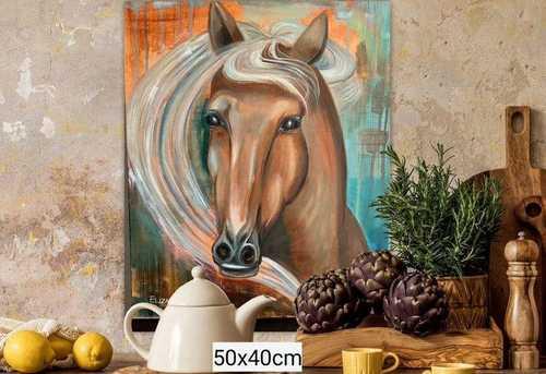 Картина маслом лошадь