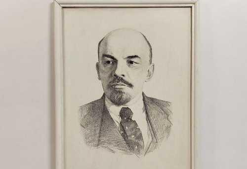 Ленин 1985г СССР портрет рисунок литография