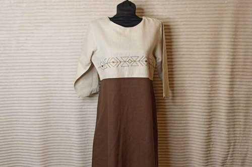 Женское льняное платье размер 44-46