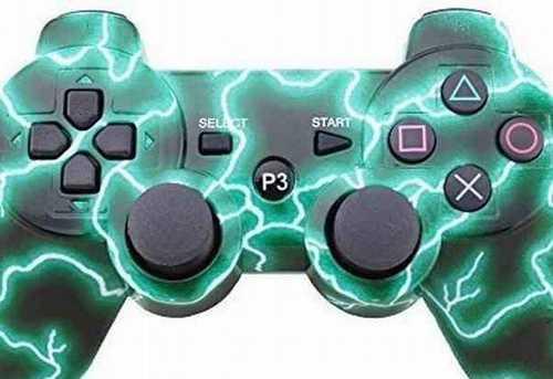Джойстик Dualshock 3 PS3, зеленые молнии