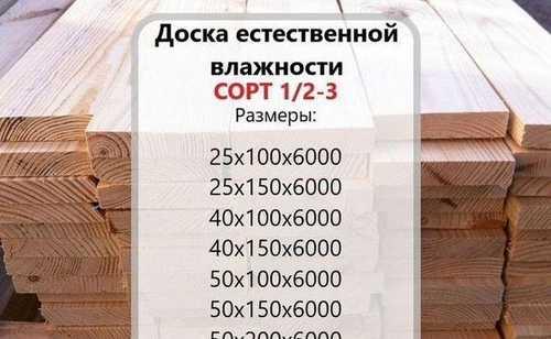 Доска обрезная 50х100
