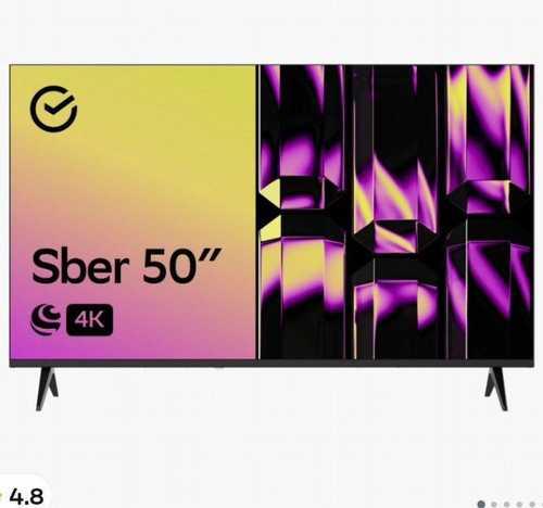 Sber Телевизор SDX-50U4126 50" 4K UHD, черный