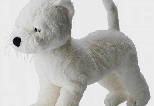 Собака белая Руффиг Икеа (или белый кот с усами)
