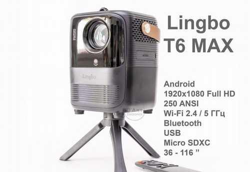 Проектор Lingbo T6 Max, Android, черный/белый