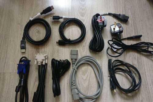 Кабель питания, VGA, DVI, hdmi, DisplayPort, scart