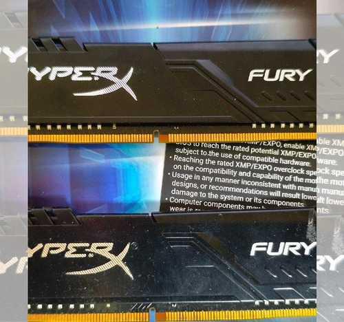 Оперативная память ddr4 hyperx fury 16gb