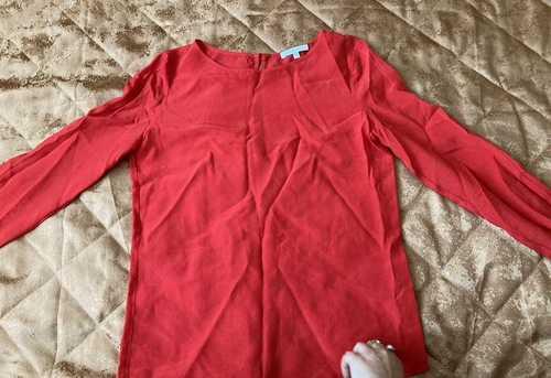 Блузка красная натуральный шелк