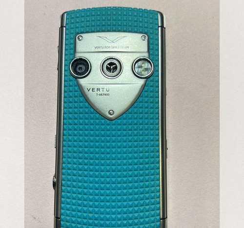 Vertu Constellation T Smile Coral Blue Нержавеющая сталь, голубая резина, 32 ГБ