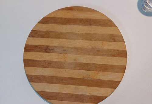 Доска разделочная деревянная круглая