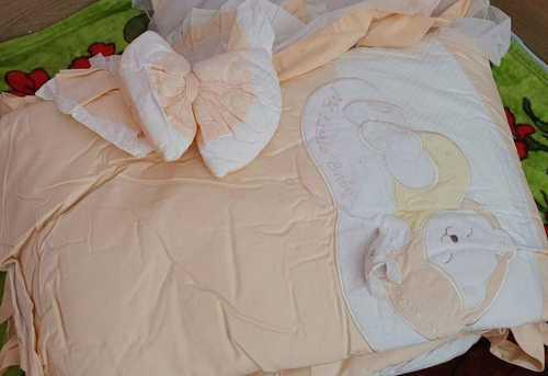 Бортики и балдахин для детской кроватки