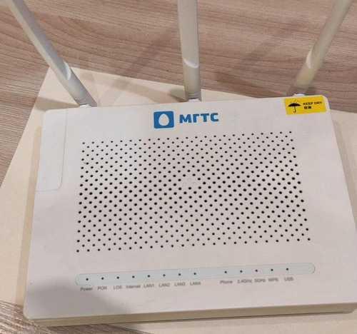 Wifi роутер МГТС gpon с оптическим входом
