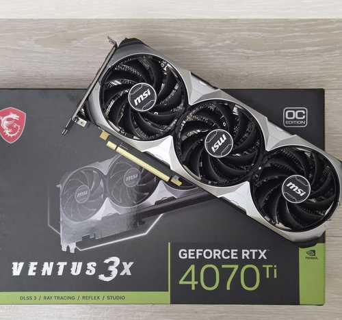 MSi Ventus RTX 4070 Ti, 12Gb, идеал/комплект