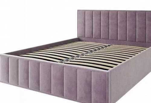 Кровать двуспальная с подъемным механизмом розовая