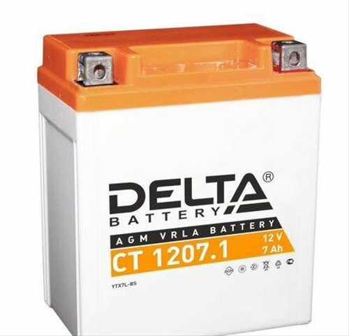 Аккумулятор для мотоцикла delta AGM CT1207.1 7 ah