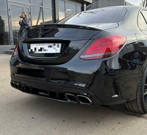 Диффузор Mercedes C-class w205 С63 AMG стиль 2019+