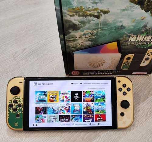 Прошитый 64 512гб Nintendo switch oled Zelda