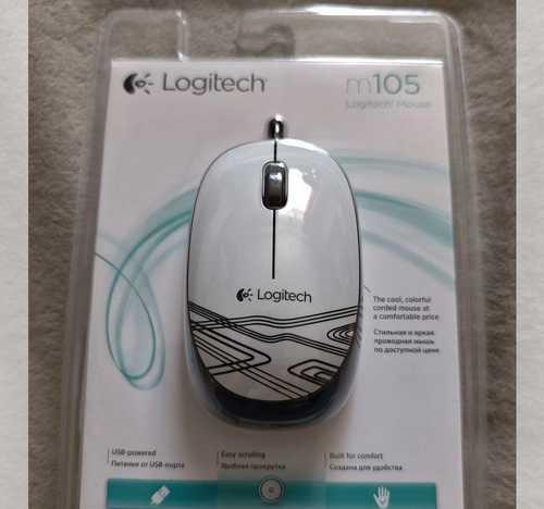 Мышь Logitech m105 белая