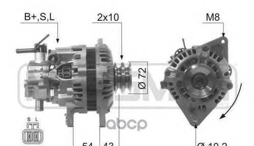 Генератор mitsubishi L200/pajero sport 96- 2.5D