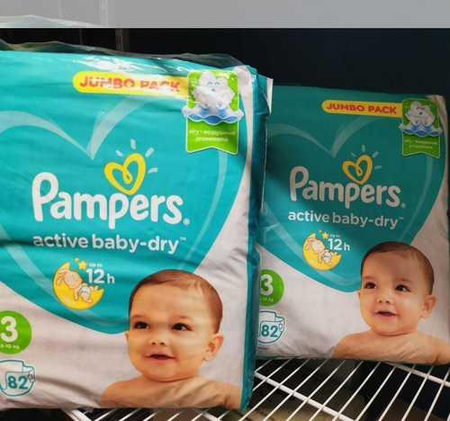 Подгузники pampers active baby dry 3 (6-10 кг)