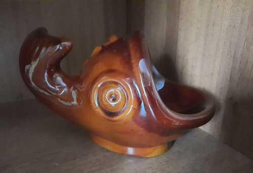 Рыба -пепельница керамика СССР