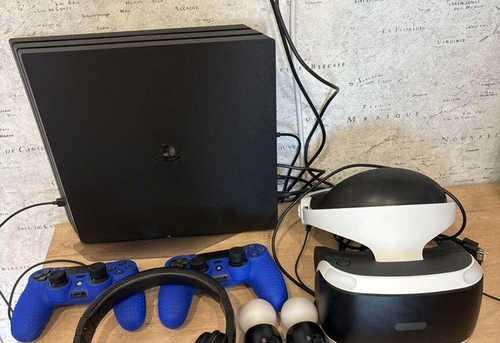 Приставка Sony Playstation 4 Pro + VR очки
