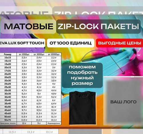 Zip Lock слайдеры для WB Пакеты зип лок с бегунком