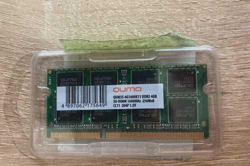 Qumo 4 гб DDR3 1600 мгц sodimm QUM3S-4G1600K11