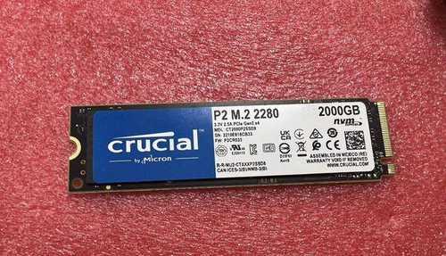 Crucial 2TB SSD m.2 P2 ct2000p2ssd8 2280