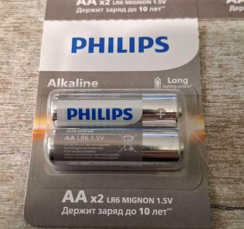 Батарейка Philips AA lr6 пальчик оригинал