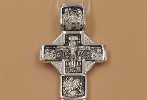 Православный крест Святая Троица из серебра, 246