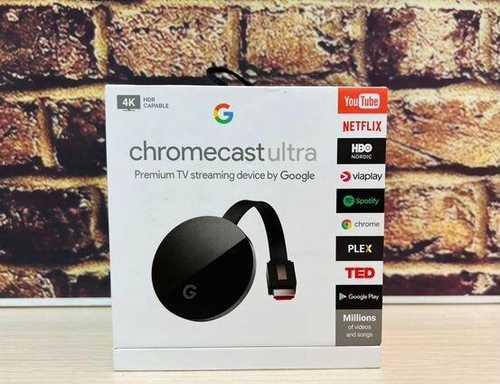Тв-приставка Google Chromecast Ultra, черный