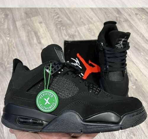 Кроссовки nike air jordan 4 retro black cat