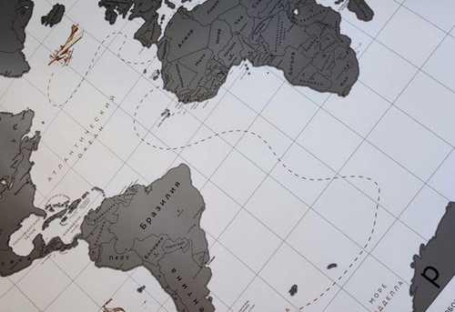Карта мира - скретч со стирающимися странами