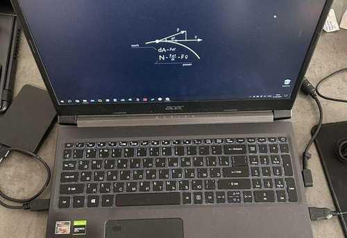 Игровой ноутбук 15.6" Acer Aspire 7 A715-41G, 256 ГБ, Ryzen 7 3750H, RAM 16 ГБ, GeForce GTX 1650 4 ГБ