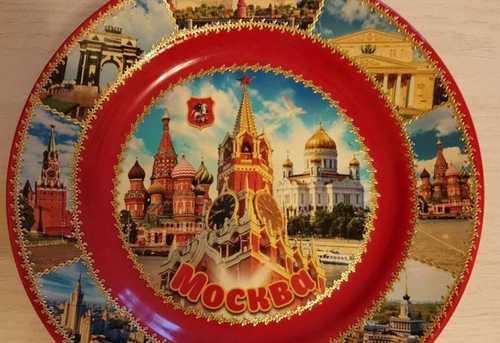 Сувенирная тарелка "Москва" Золотое кольцо