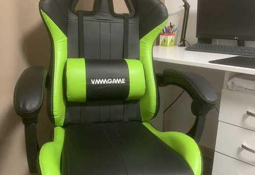 Игровое (компьютерное) кресло черно-зеленое
