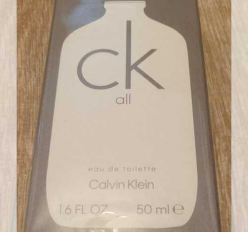 Calvin klein all туалетная вода 50мл