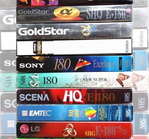 Видеокассеты VHS б/у чистые