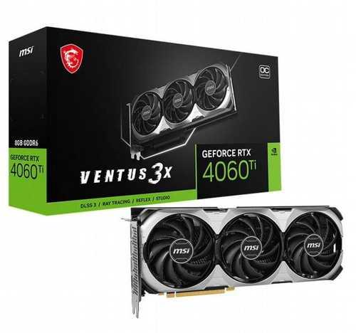 Видеокарта MSI RTX 4060 Ti ventus 3X E 8Gb OC