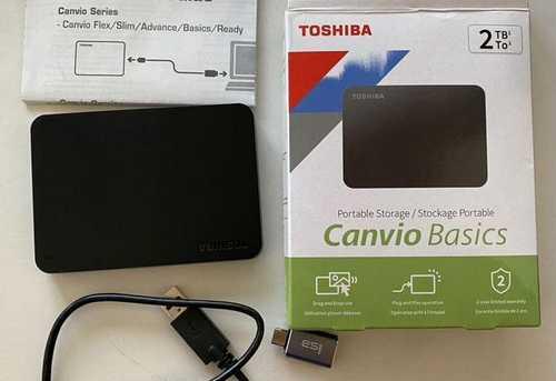 2 тб Внешний жесткий диск Toshiba Basics, черный