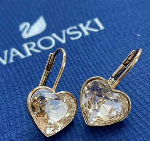 Swarovski серьги bella heart оригинал