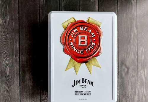 Коробка от виски Jim Beam бутылка стаканы