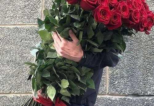 Розы Эквадор Метровые 100 см доставка Москва