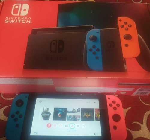 Nintendo switch Rev 2 + игры